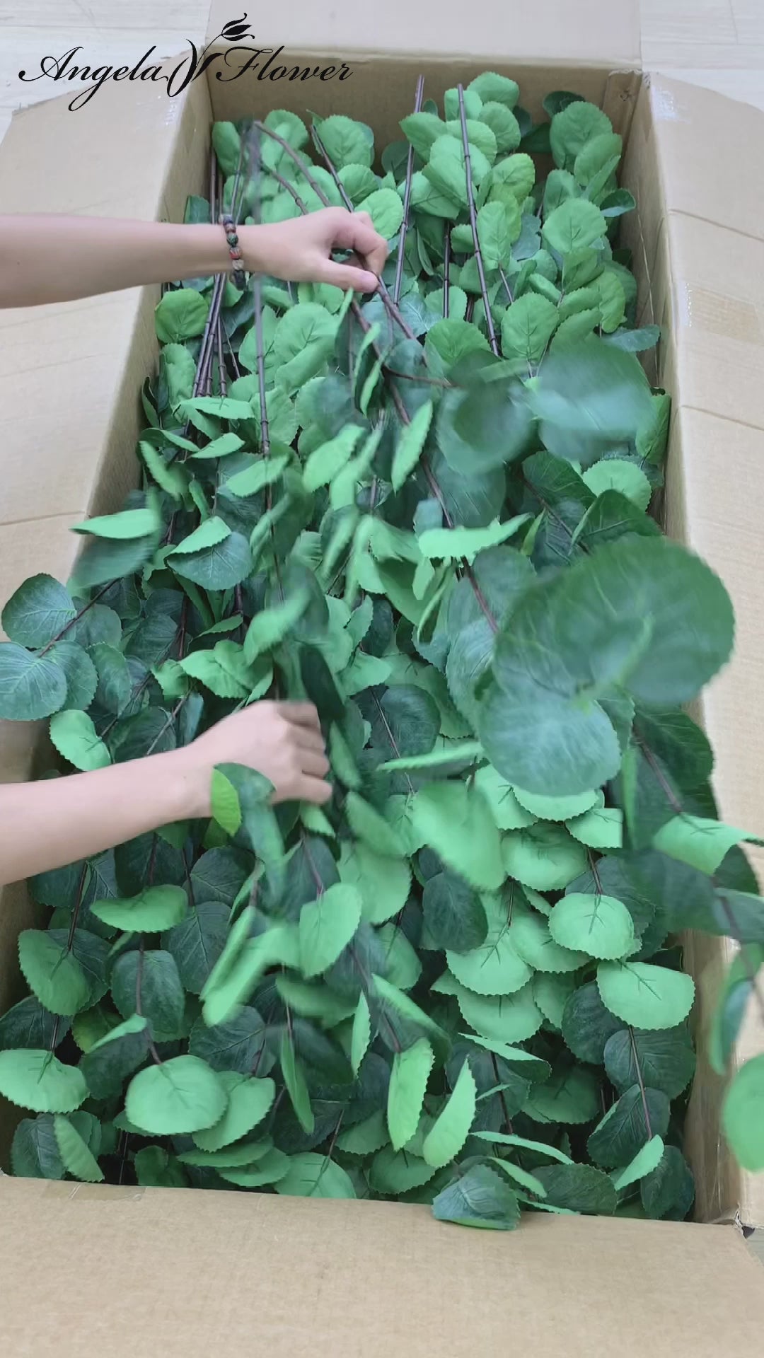 Home A8145 Plastic Artificial Green Plant Leaves Wedding Material