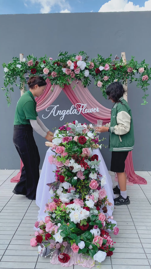 Home A864624 Bean Paste Series Greenery Table Sofa Runner Wedding Event ...