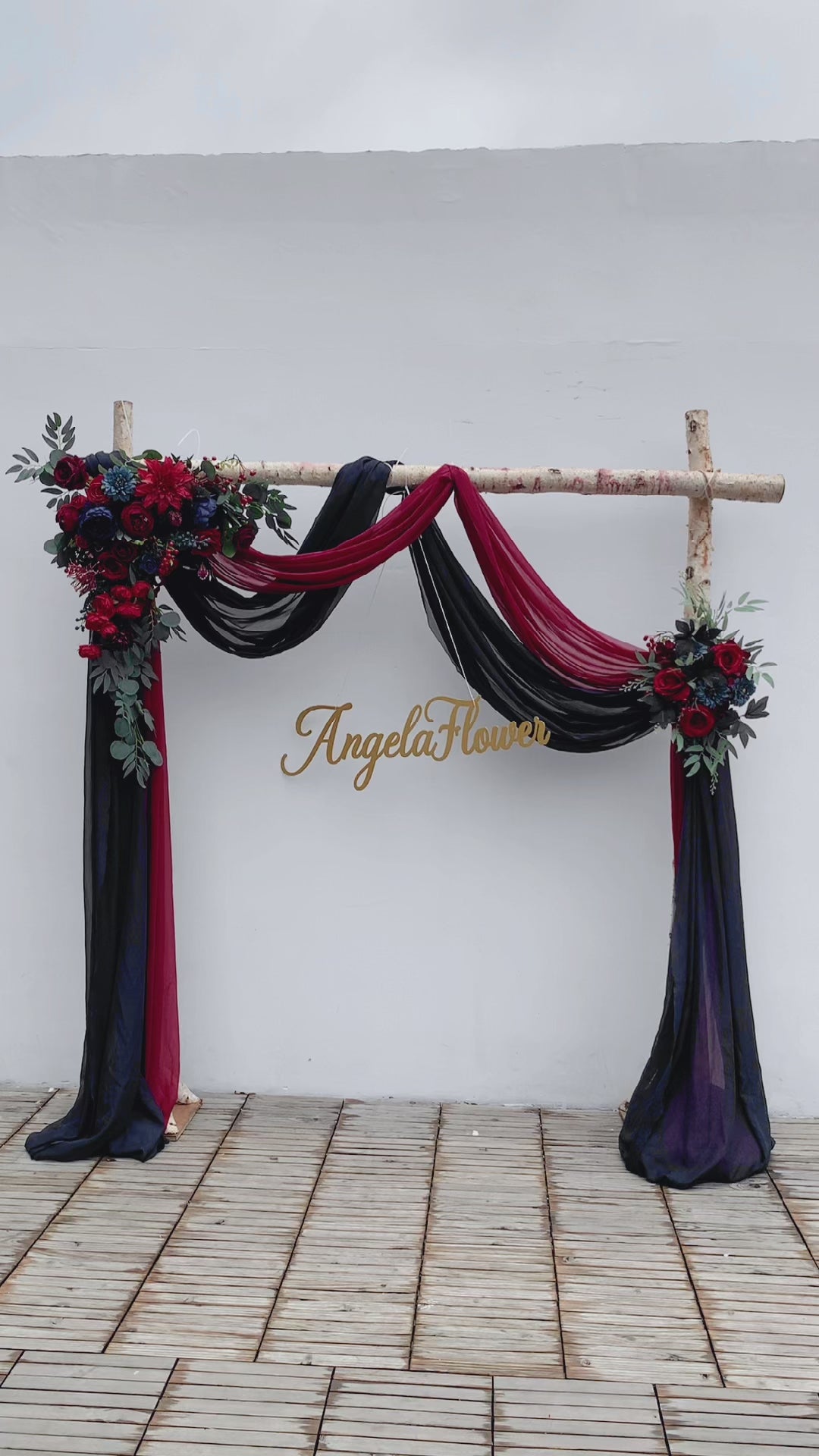 Home A863708 Red Blue Series Greenery Hang Flower Wedding Floral ...