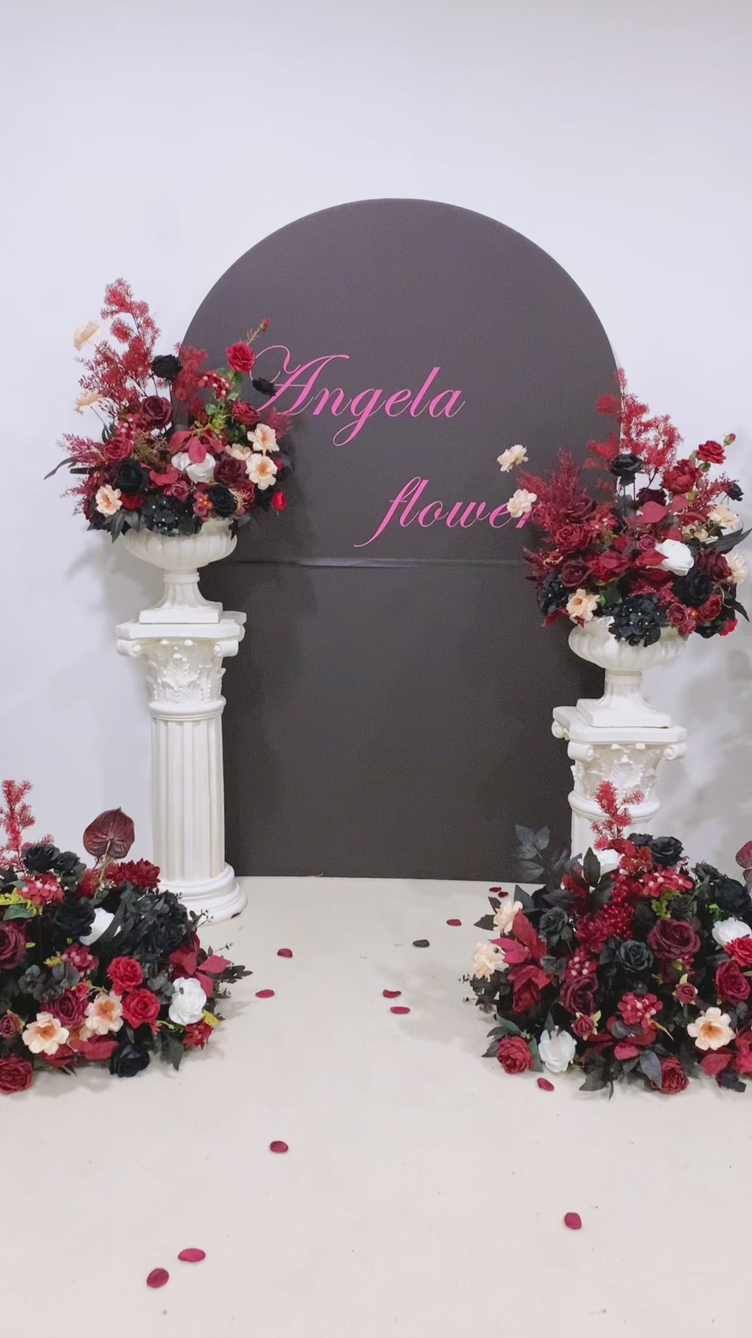 Home A865413 Black Burgundy Series Wedding Floor Flower Event Props