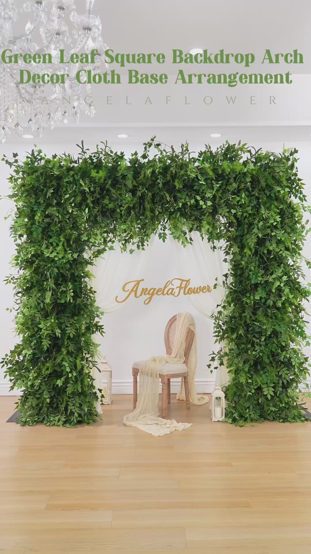 Home A8982 Mori Greenery Flower Row Cloth Base Square Arch Wedding ...