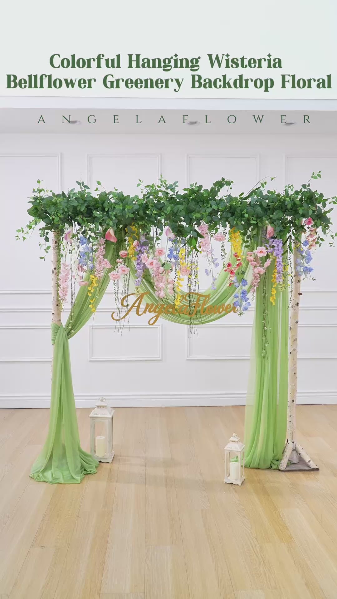 Home A8969 Colorful Wisteria Vine Flower Row Hanging Floral DIY ...