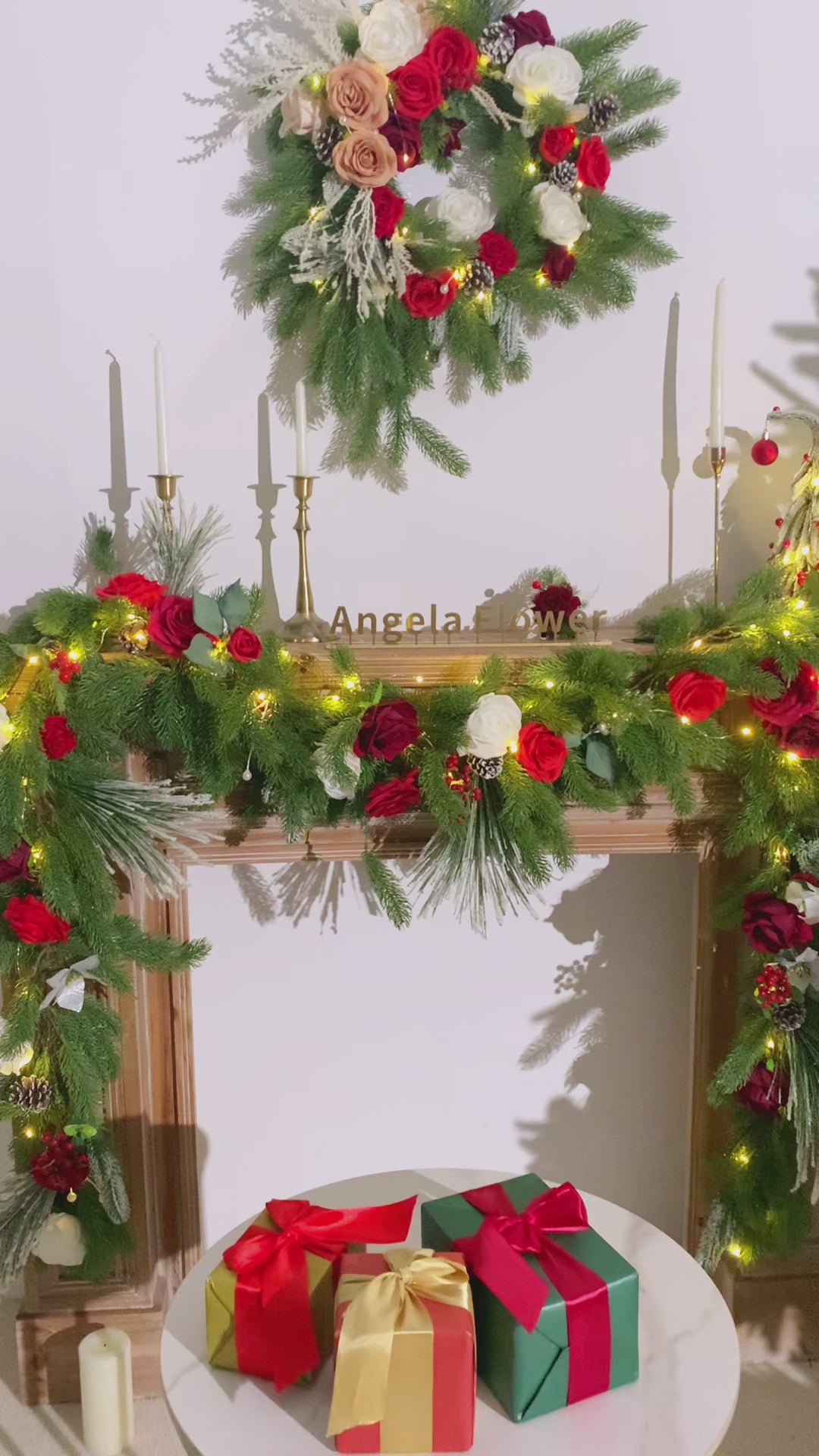 Home A866219 8.85ft Christmas Series Plant Vine Garland Decor Fireplace ...